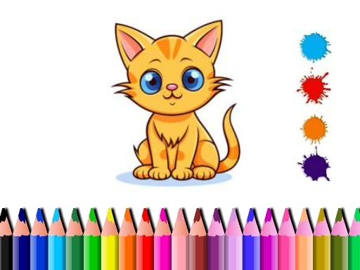 Cute Cat Coloring Book - Play Free Game Online at MixFreeGames.com